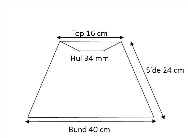 Lampeskærm 16x24x40 sandfarvet bomuld LNF